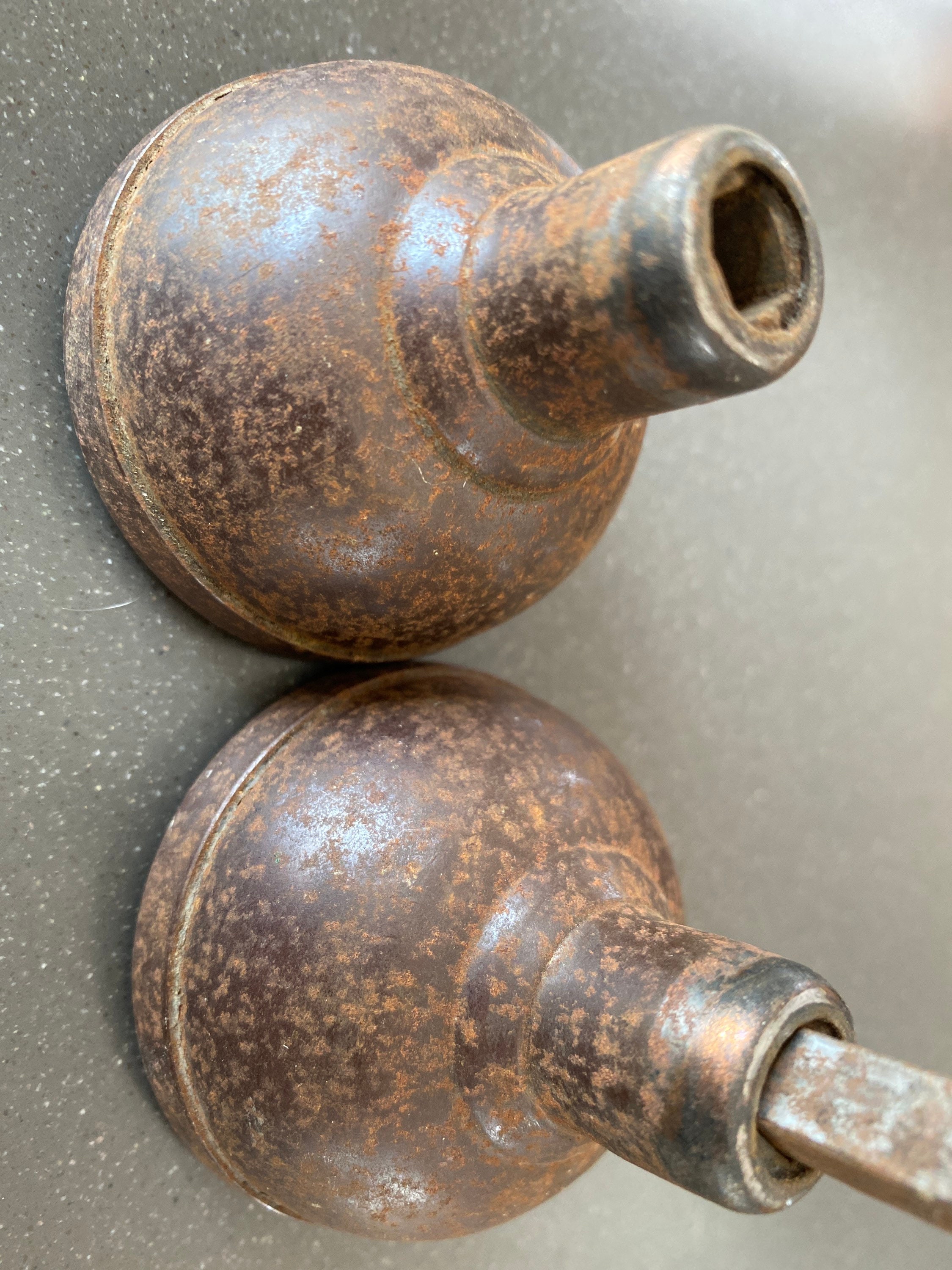 Vintage Industrial Metal Door Knob Set Rusty Salvage Parts - Etsy