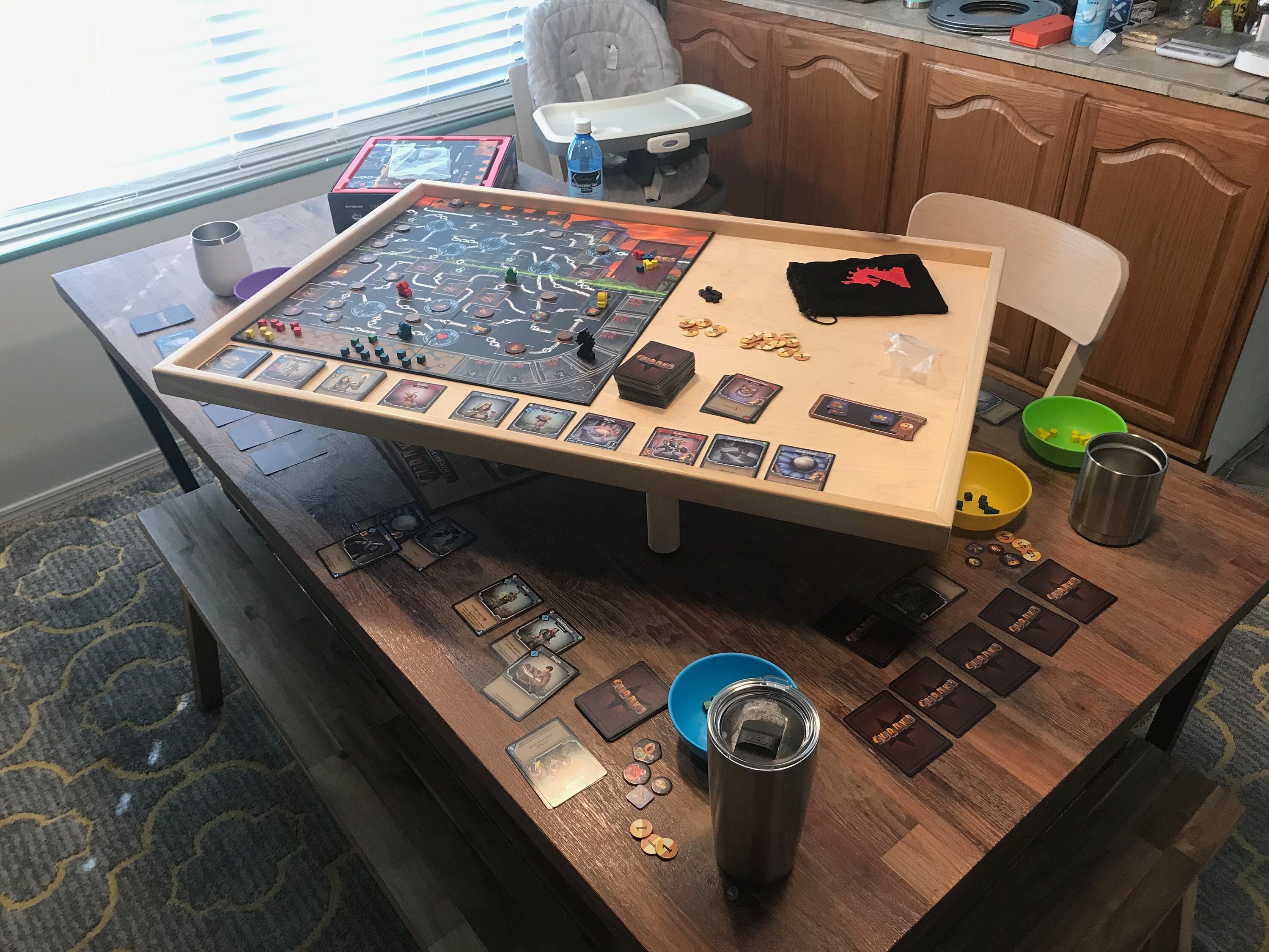 Handmade Wooden Elevated Spinning Game Table - Etsy Australia