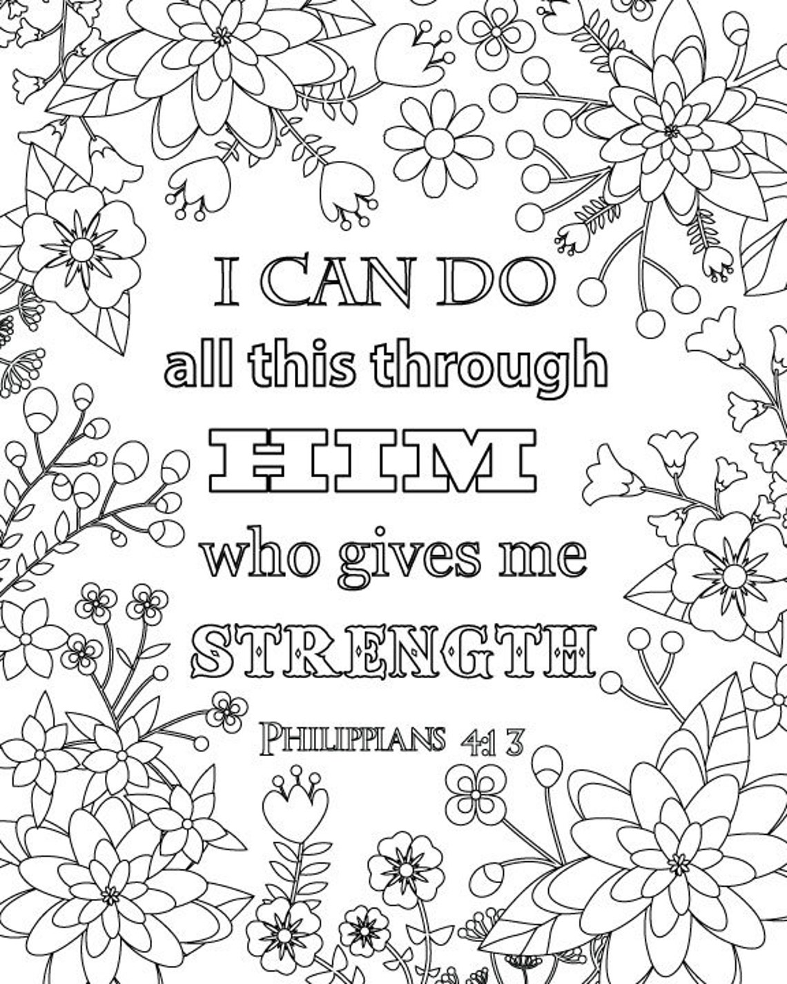Instant Download Scripture Coloring Page Printable - Etsy