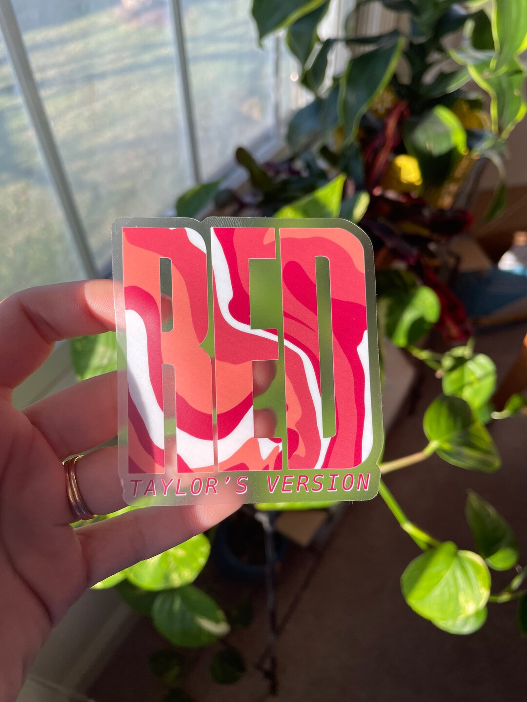 Taylor Swift Red Sticker Red Album Art Red Taylors Version Swiftie ...