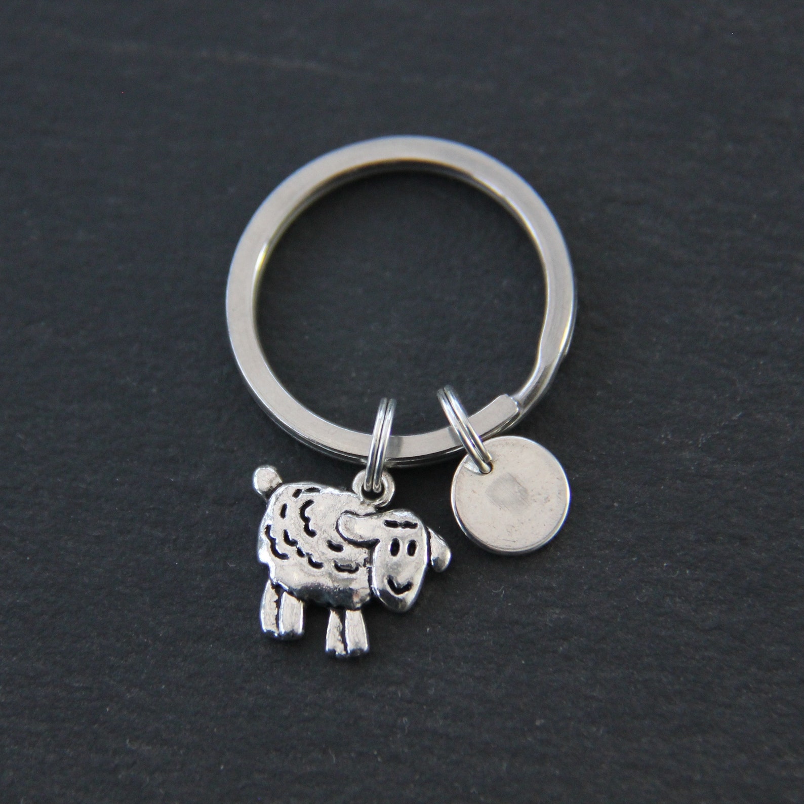 Sheep Key Ring With Optional Hand Stamped Personalised Charm. - Etsy UK