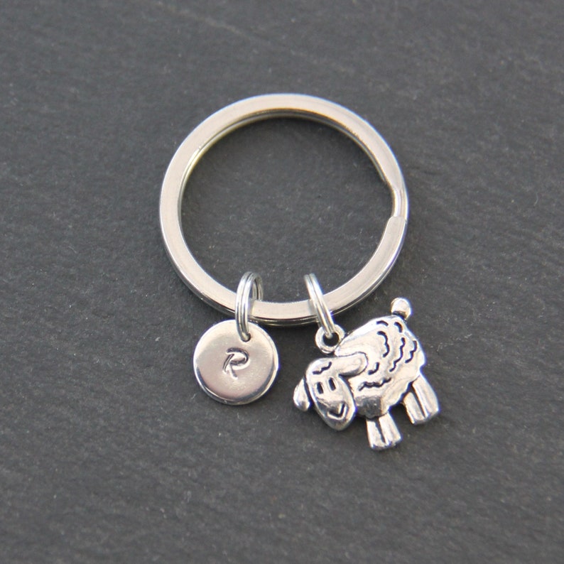Sheep Key Ring With Optional Hand Stamped Personalised Charm. - Etsy UK