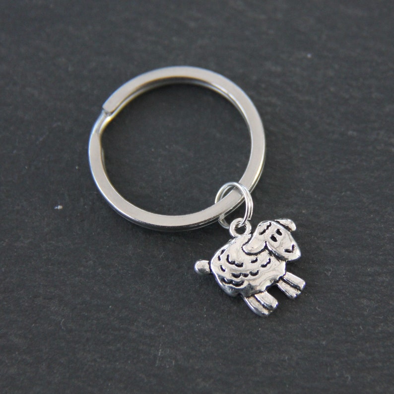 Sheep Key Ring With Optional Hand Stamped Personalised Charm. - Etsy UK