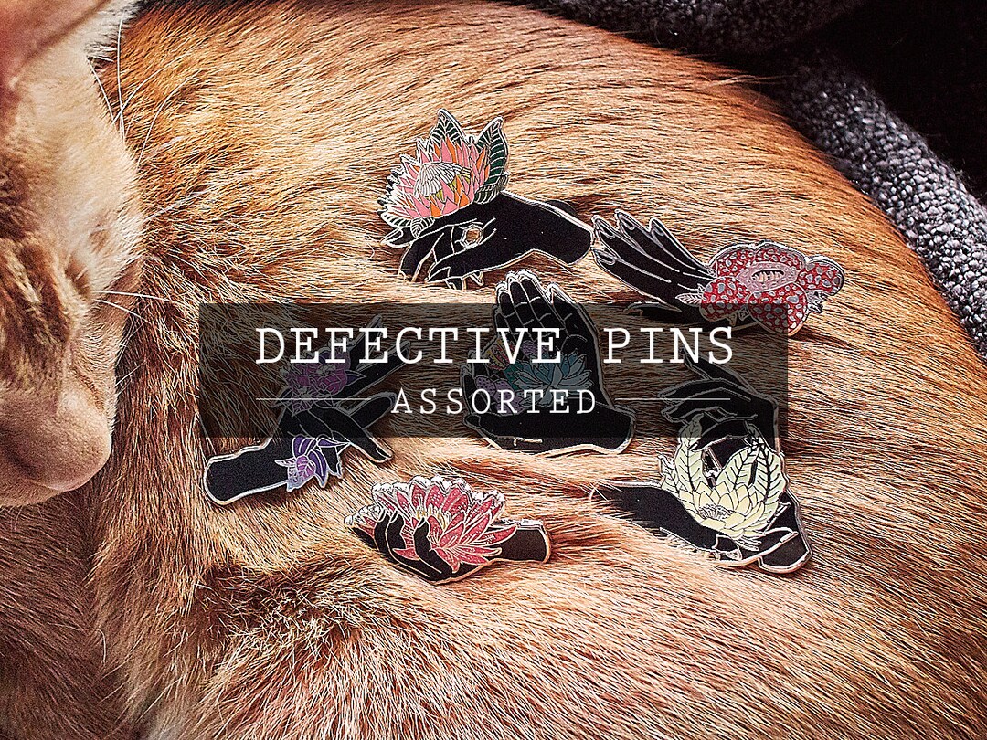 Hands & Florals: Defective Pins - Etsy