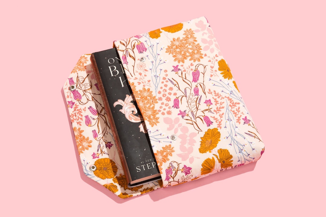 Floral Book Sleeve Protection Case for Reading Gift Idea for Bookworm ...