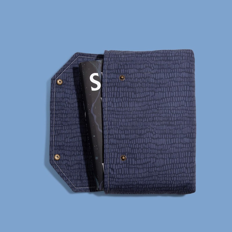 Blue and Gray Book Sleeve - Etsy