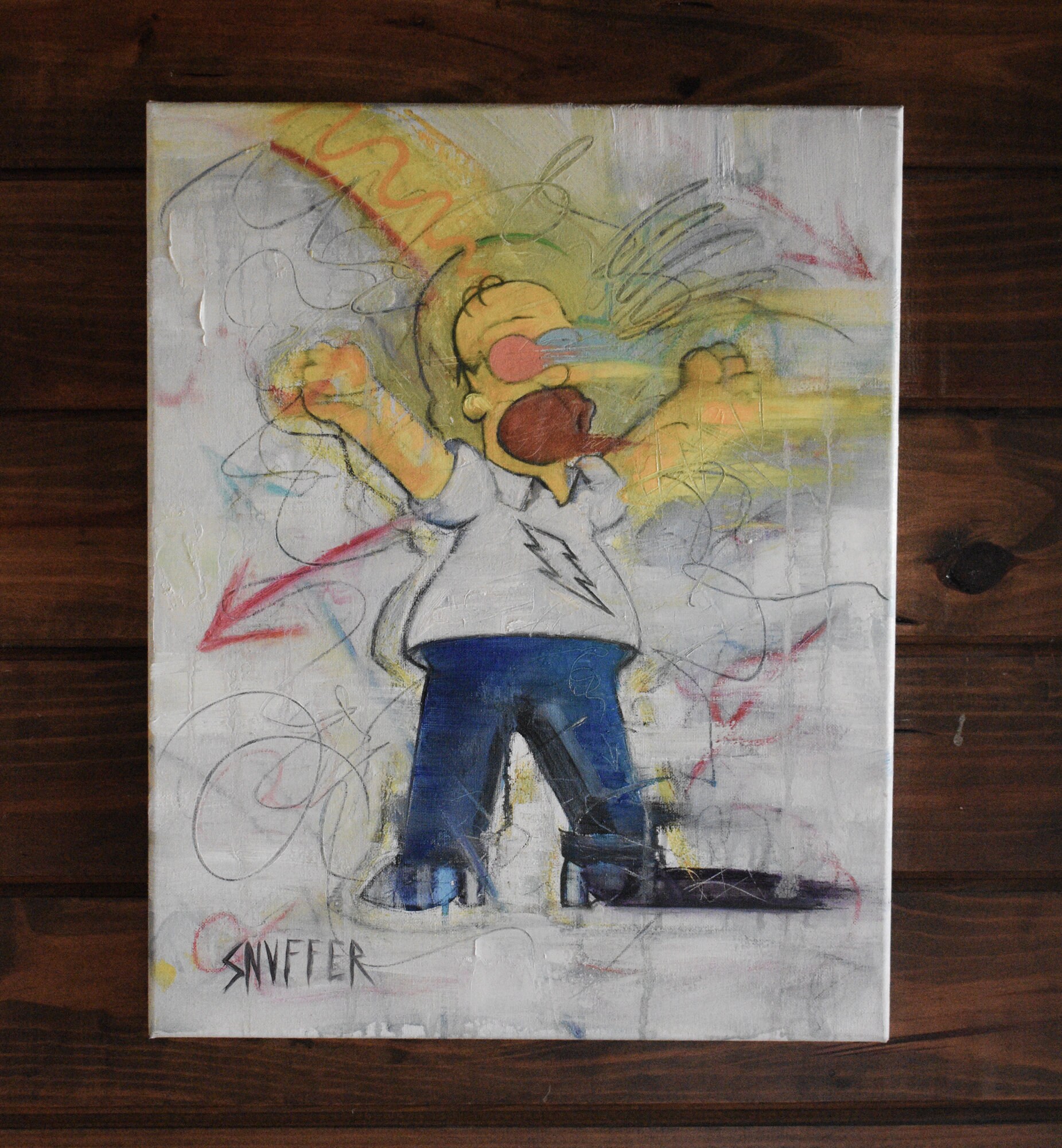 Original woohoo Art Graffiti Art Urban Art on Canvas Spray Paint Home ...