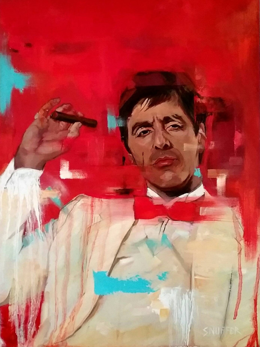 Tony Montana "scarface" Original Oil Painting Street Art Al Pacino Pop ...