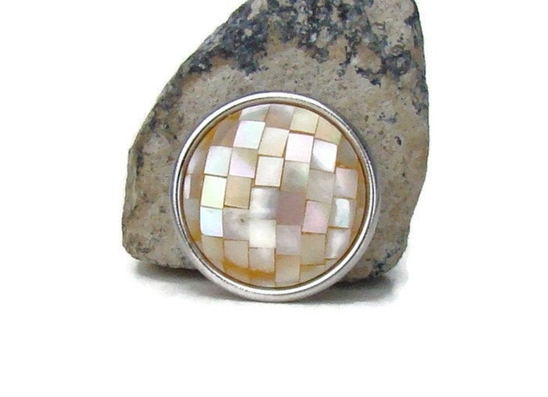 Yellow Abalone Shell, Noosa Style Snap Charm Button for Snap Jewelry ...