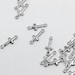 Tiny Silver Plated Cross Connector Charm, Small Cross Connector ...