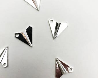 Paper airplane charm | Etsy