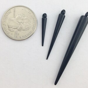Small Black Spike Charm, Stick Charm, Simple Spike Pendant, Simple Line ...