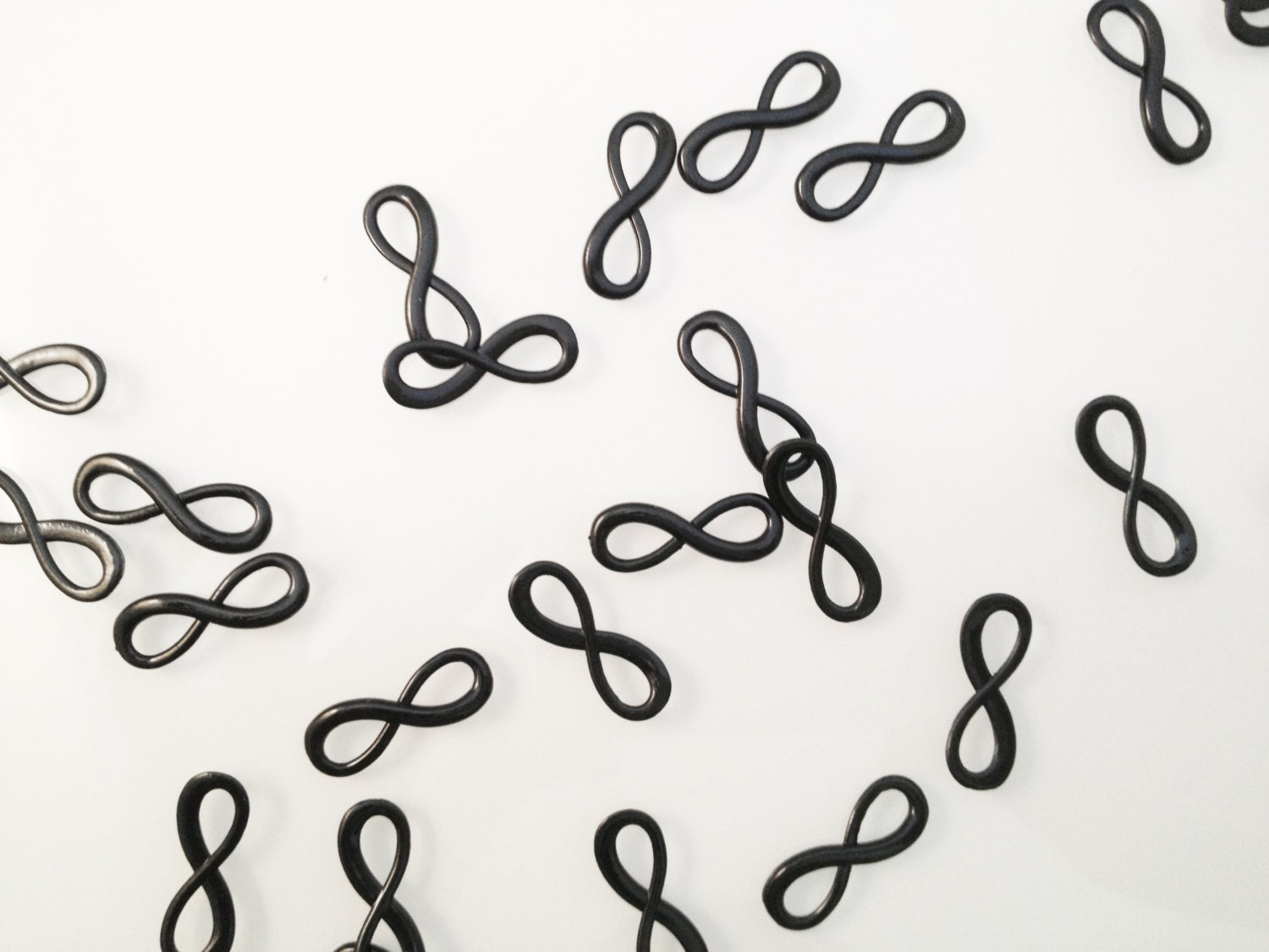 Infinity Symbol Charm Love Infinity Charm Black Plated | Etsy