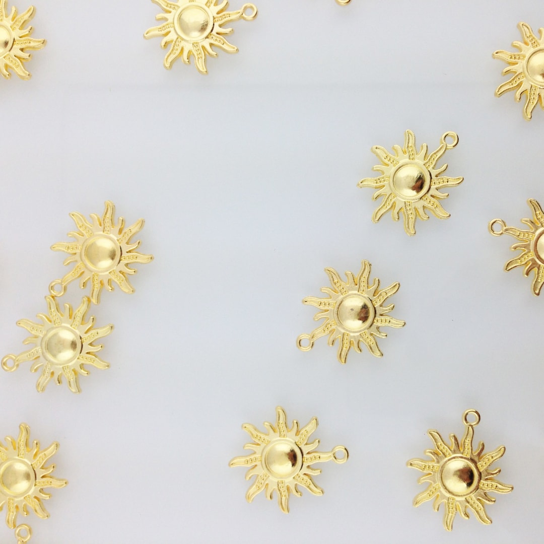 Gold Sun Celestial Charm, Celestial Charm, Sun, Yogi Charm Jewelry ...