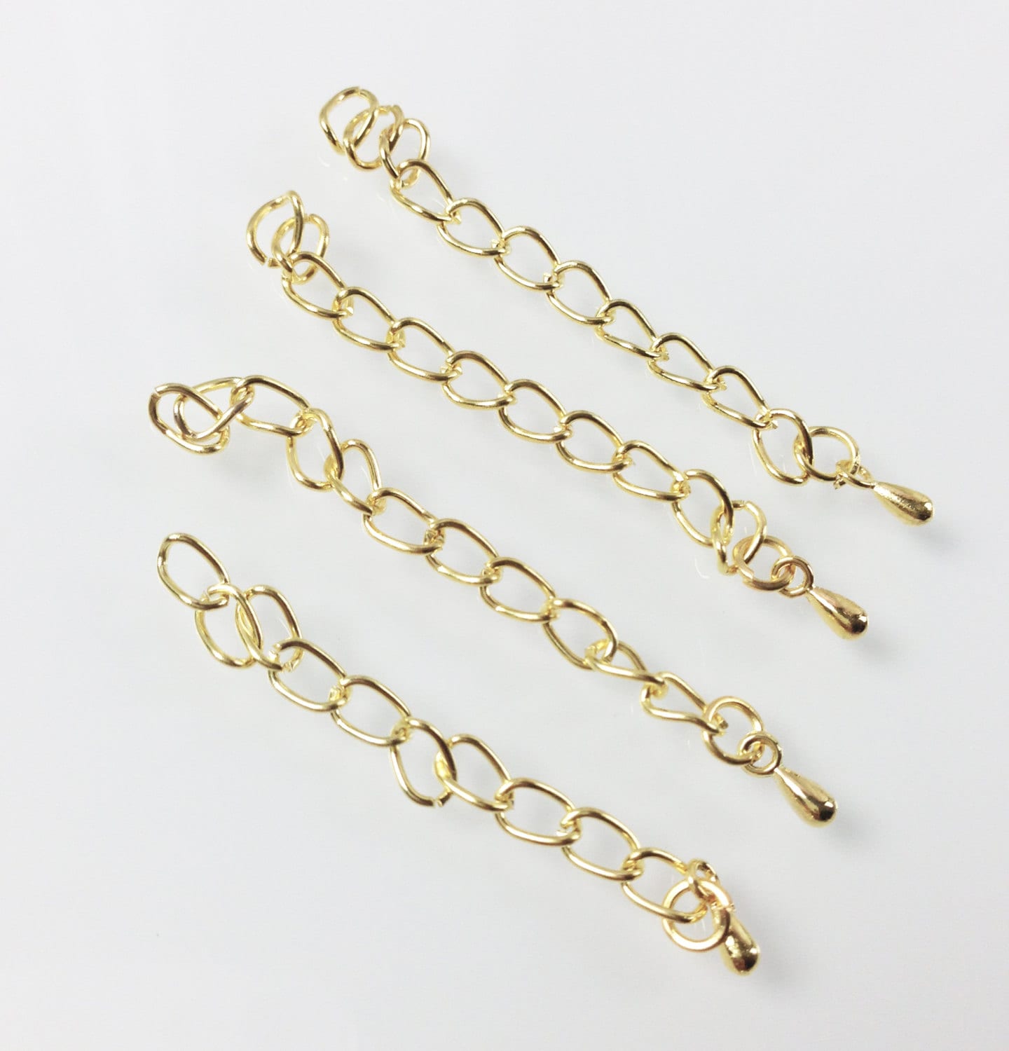 Extender Chain With Drop in Various Finishes, Gold, Silver Findings ...