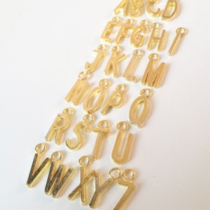 Set of 26 Gold Initial Alphabet Letter Charms Letter Set | Etsy