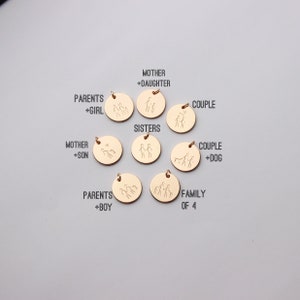 Engraved Family Stick Figure Charms, Sisters Charm, Family Engraved ...