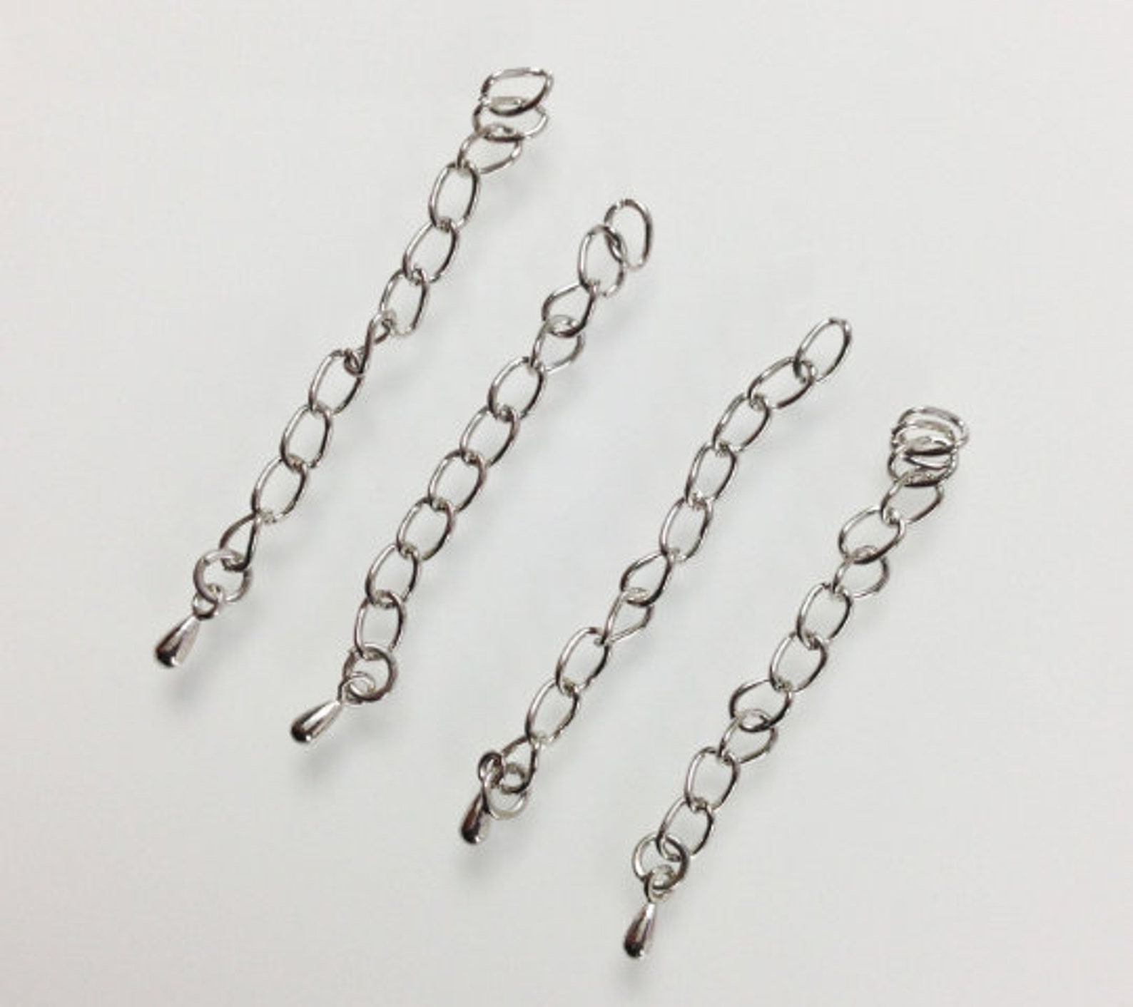 Extender Chain With Drop in Various Finishes, Gold, Silver Findings ...