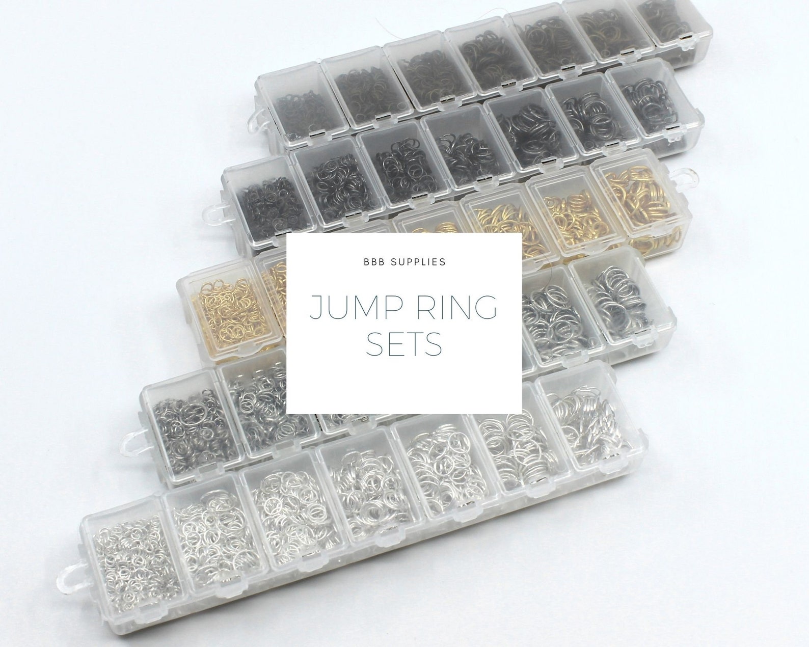 Jump Ring Set Various Finishes Gold Silver Bronze | Etsy