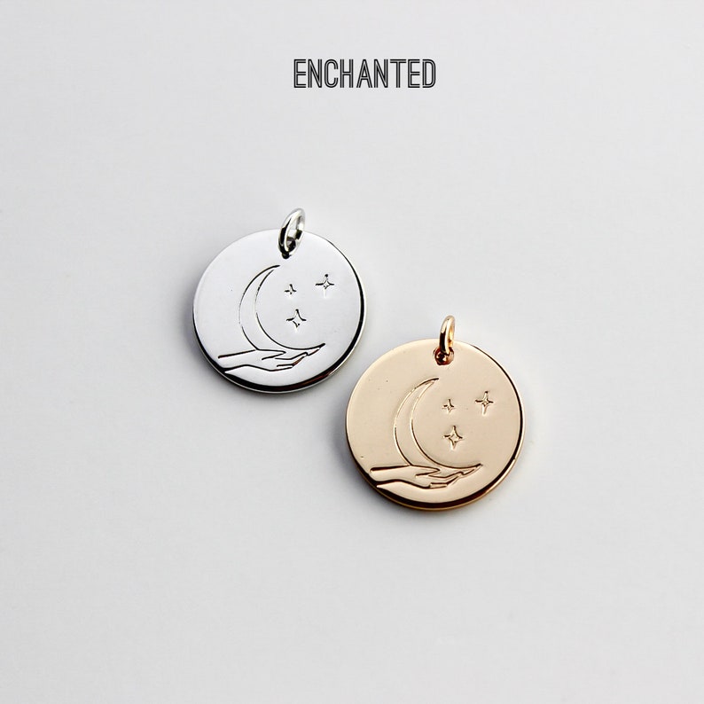 Engraved Mystical Charm, Magical Necklace Pendant, Manifest Custom ...