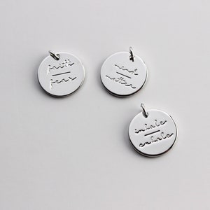 Engraved Encouraging Necklace Charms, Mind Over Matter Pendant, Inhale ...