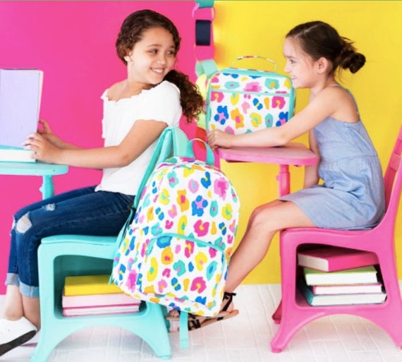 Girls Monogram Backpack and Matching Lunch Box Personalized - Etsy