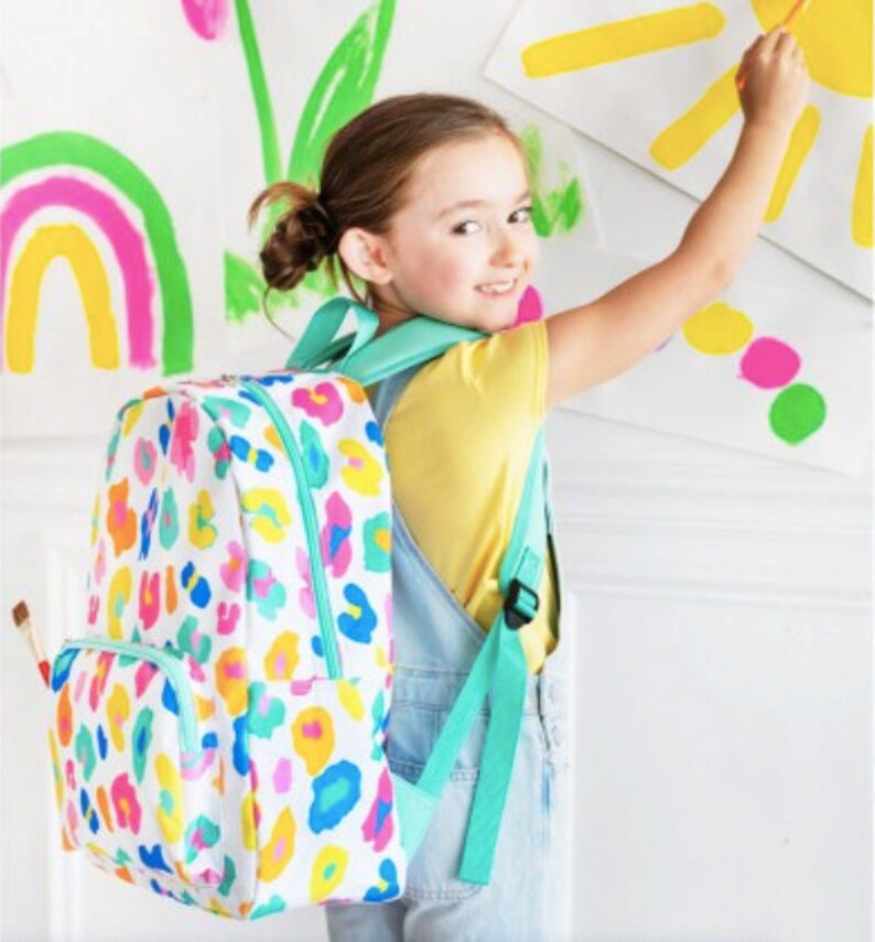 Girls Monogram Backpack and Matching Lunch Box Personalized - Etsy