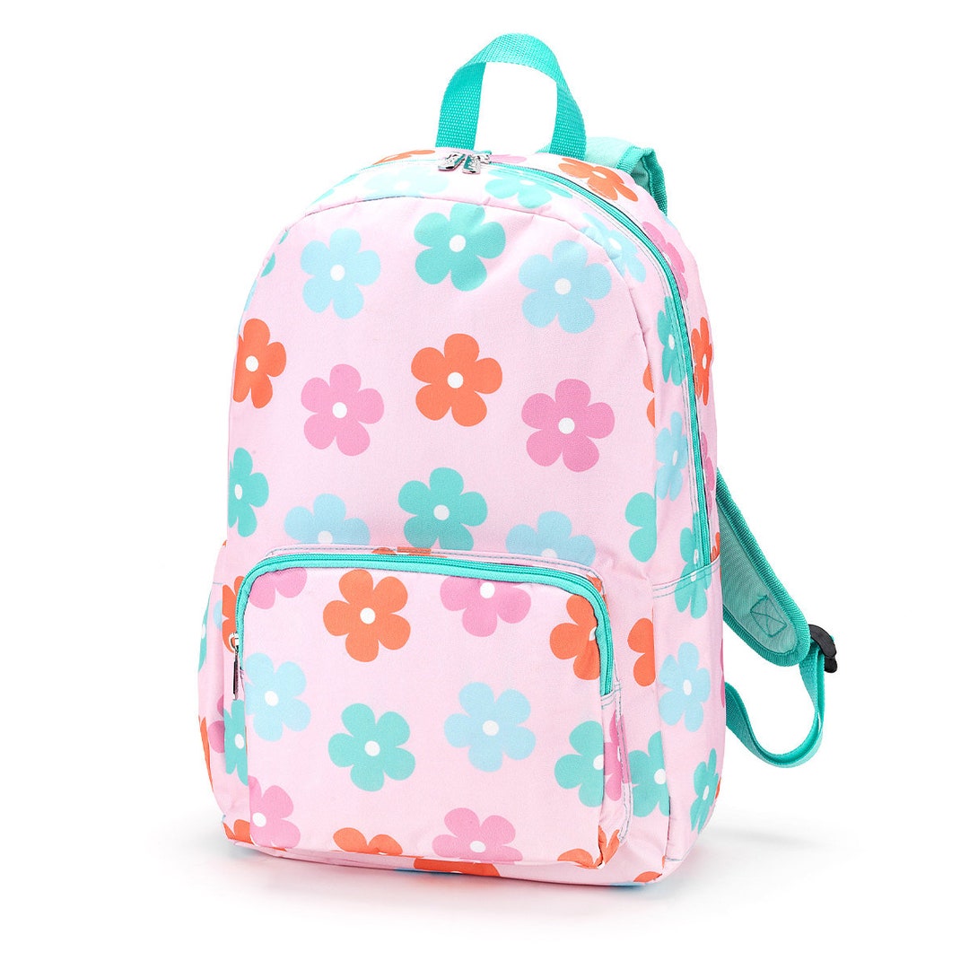 Girls Monogrammed Backpack and Lunch Box Personalize Book Bag Matching ...