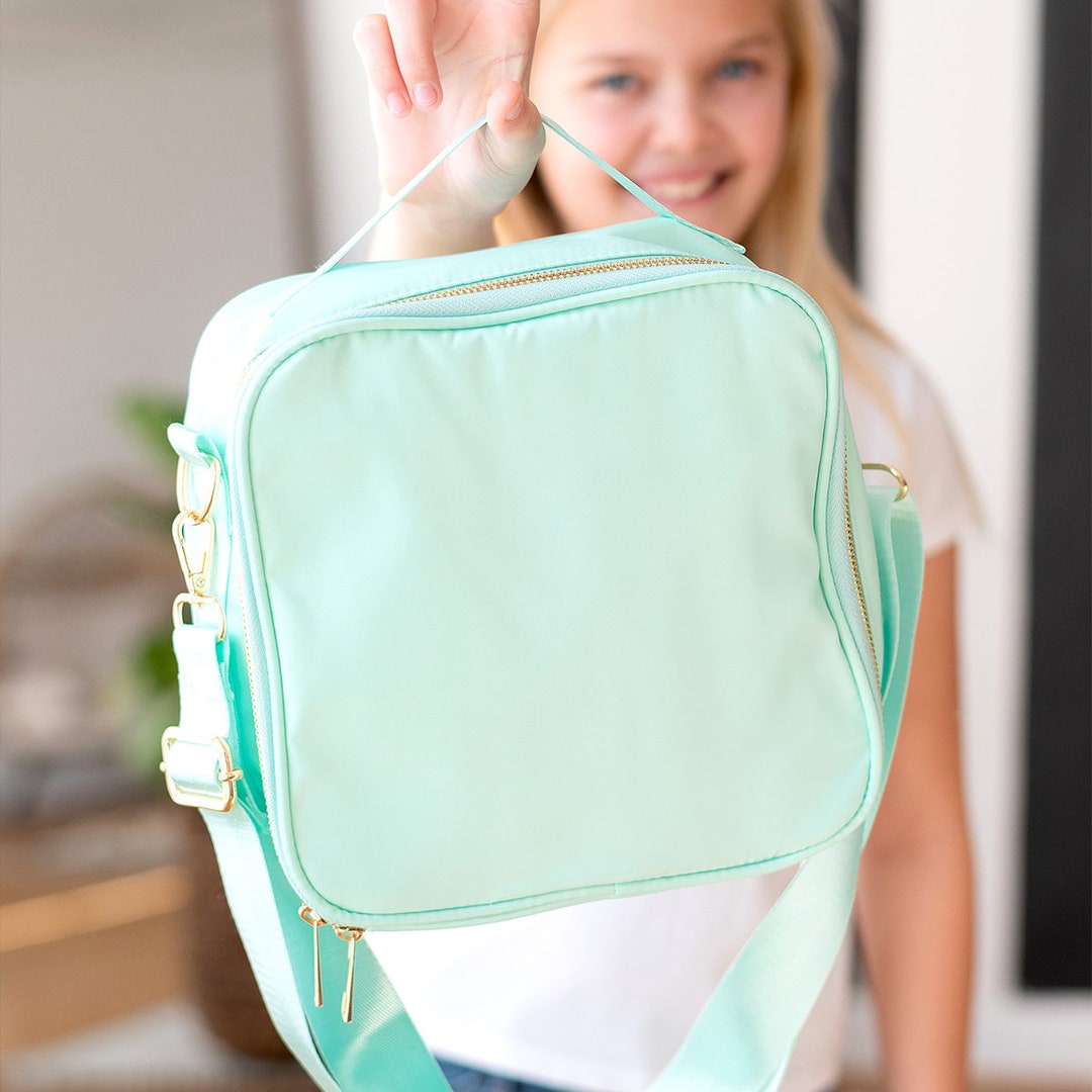 Girls Monogram Backpack and Matching Lunch Box Mint Green Personalize ...