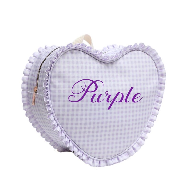 Monogram Heart Shape Backpack Personalize Book Bag Back to - Etsy