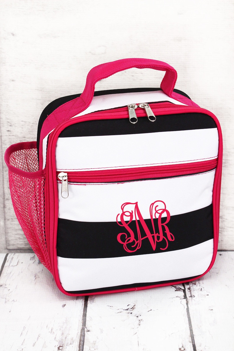 19 Colors Monogram Lunch Bag Box Back to School Kids Supplies | Etsy