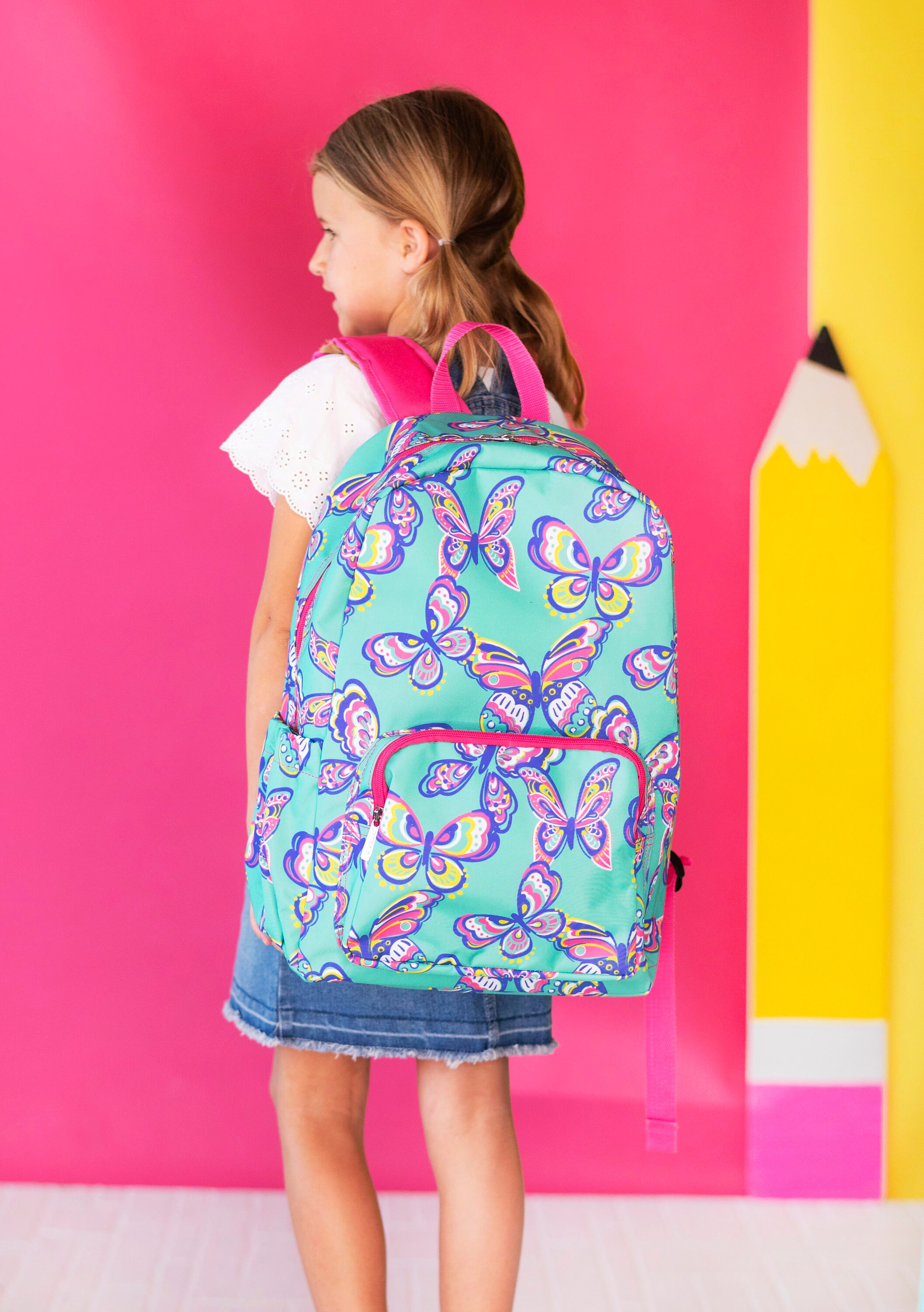 Girls Monogrammed Backpack and Lunch Box Personalized Book Bag - Etsy UK