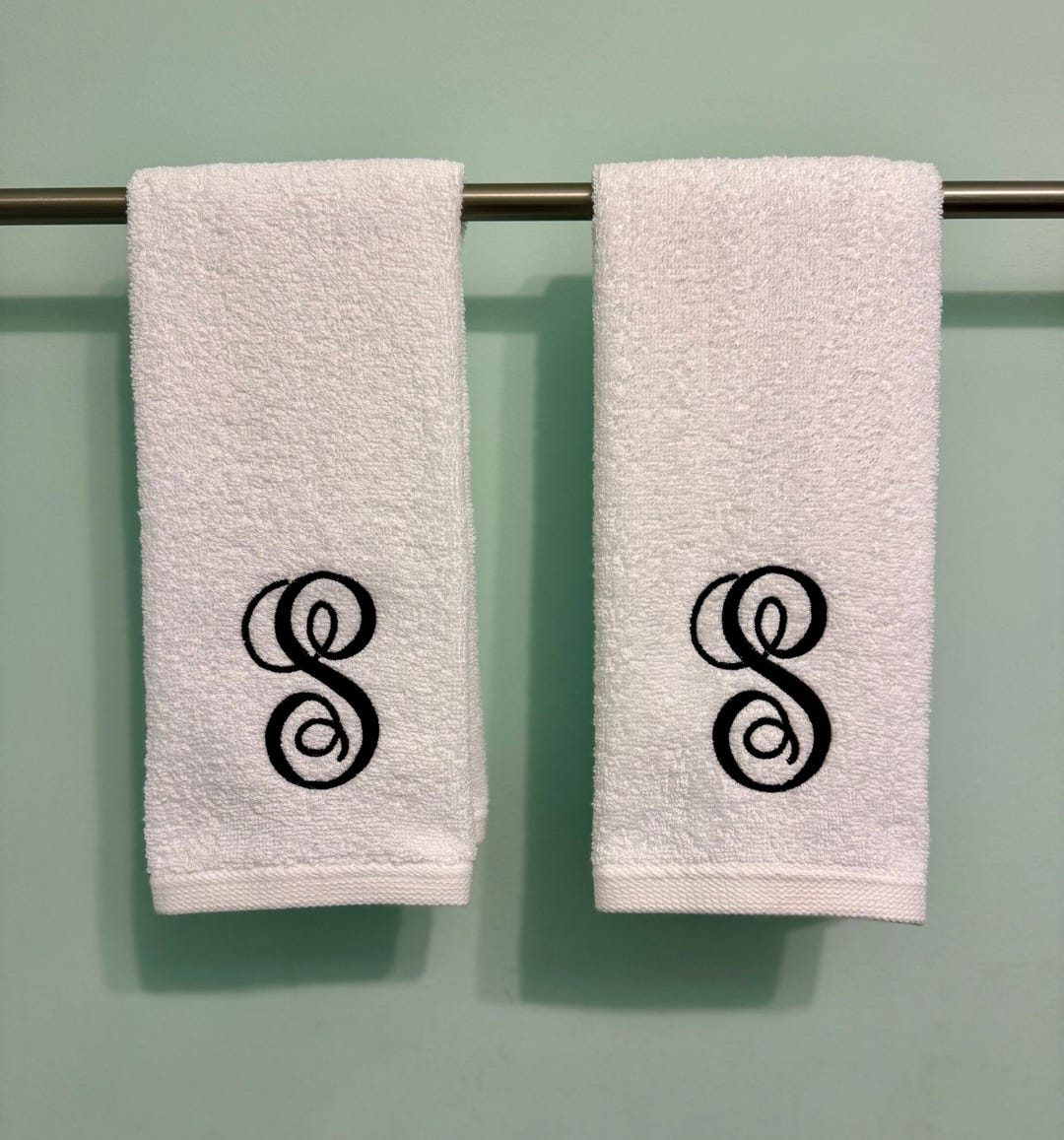 Monogram Towels for Bathroom, Decorative, 100% Cotton Gift Present ...