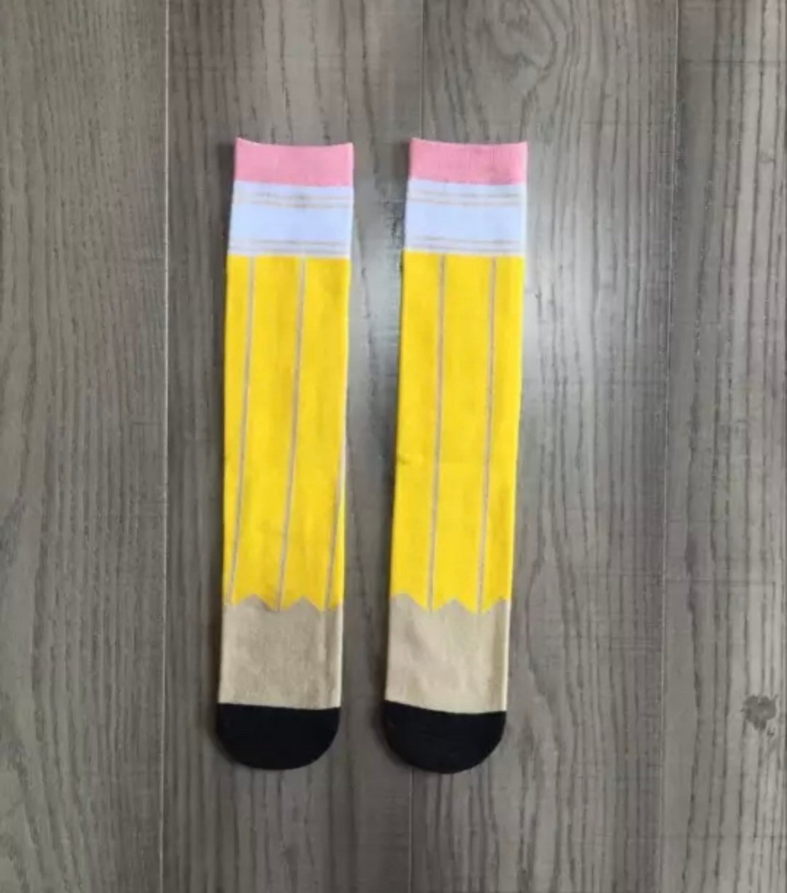 Girls Back to School Yellow Pencil Knee Tube Socks One Size - Etsy
