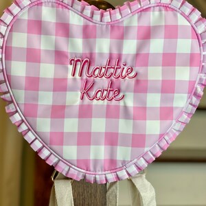 Monogram Heart Shape Backpack Personalize Book Bag Back to School Women ...