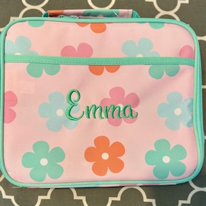Girls Monogrammed Backpack and Lunch Box Personalize Book Bag Matching ...