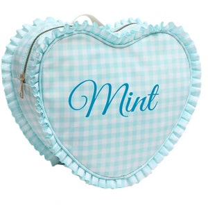 Monogram Heart Shape Backpack Personalize Book Bag Back to - Etsy