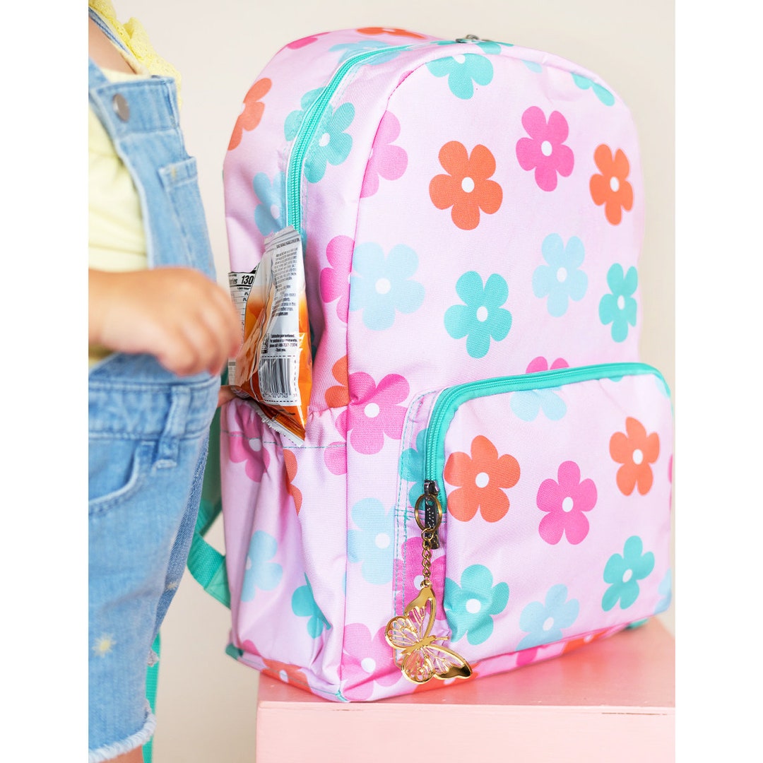 Girls Monogrammed Backpack and Lunch Box Personalize Book Bag Matching ...
