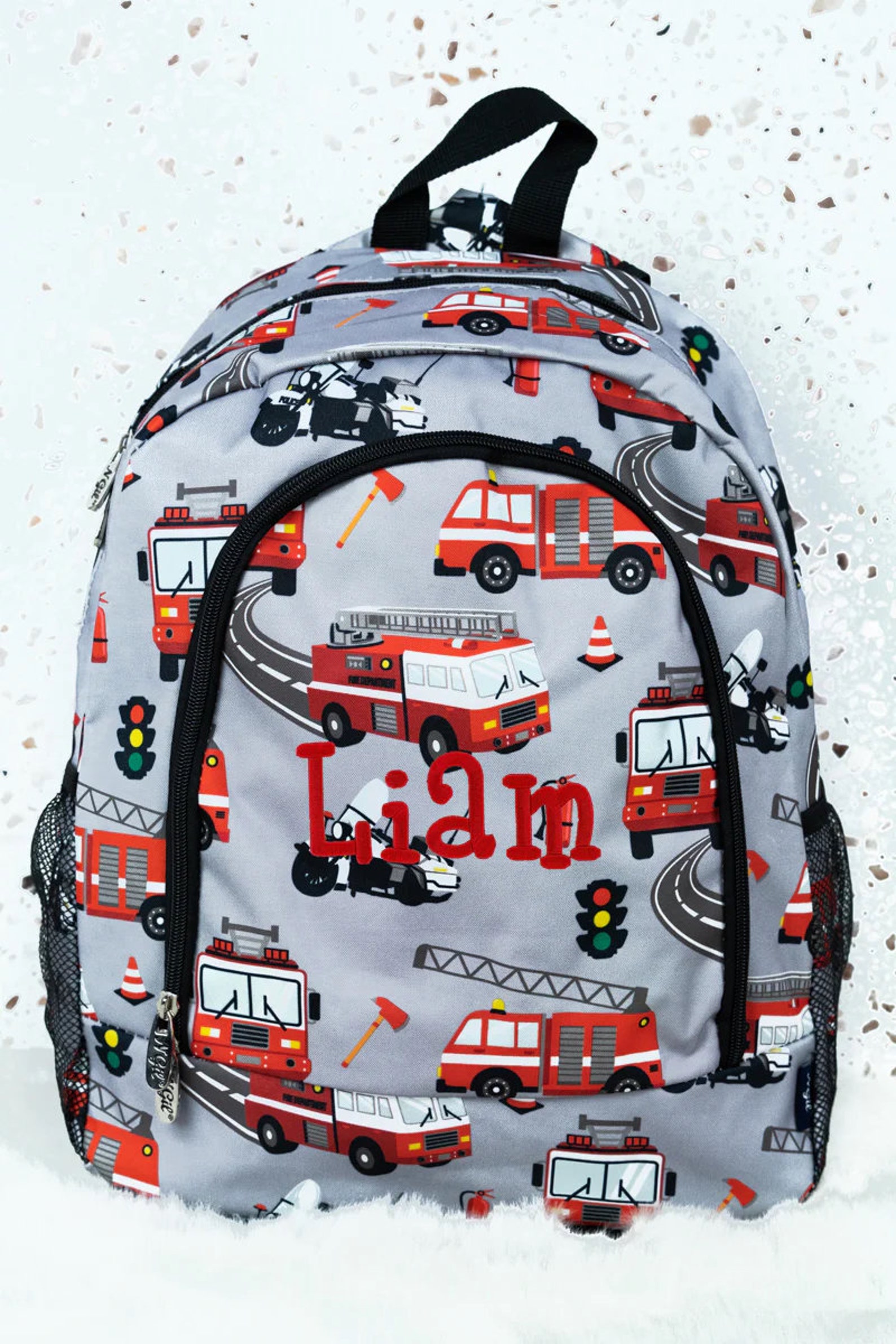 Embroidered Monogram Backpack Large Book Bag Back to School Glitter ...