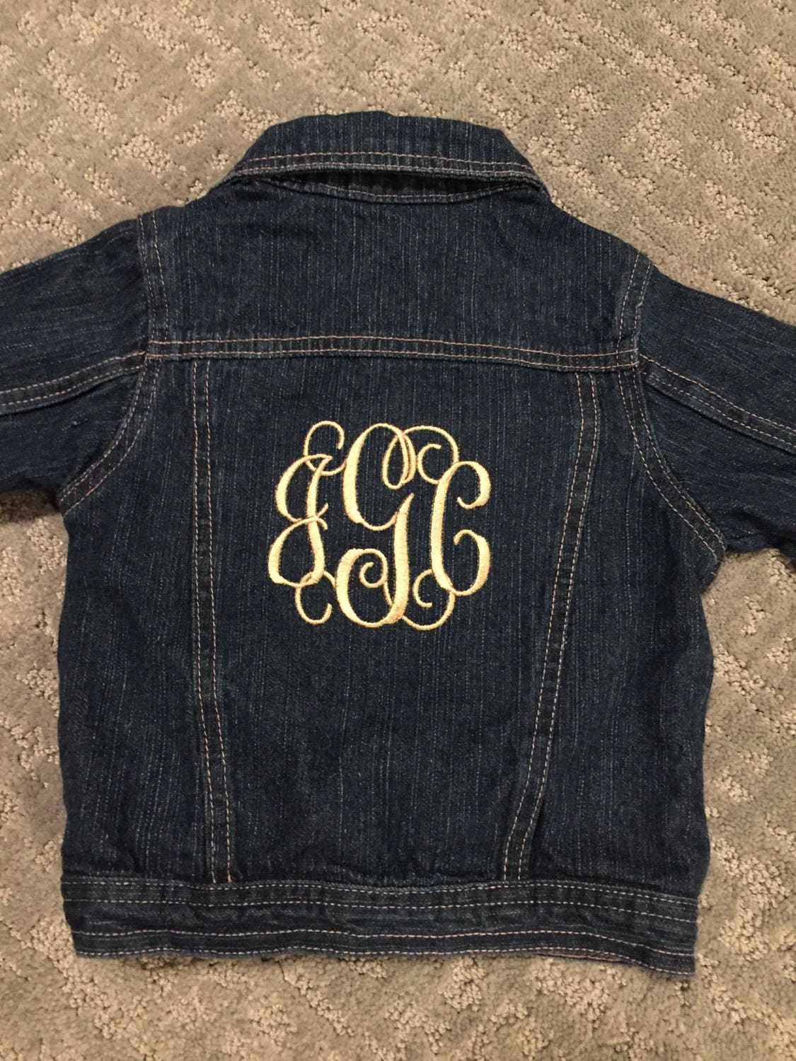 Big Girls Monogrammed Jean Jacket Coat Fall Spring Personalized Holiday ...
