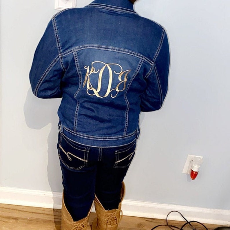 Big Girls Monogrammed Jean Jacket Coat Fall Spring | Etsy
