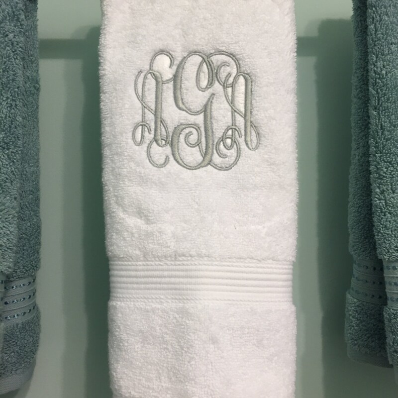 Monogram Hand Towel - Etsy