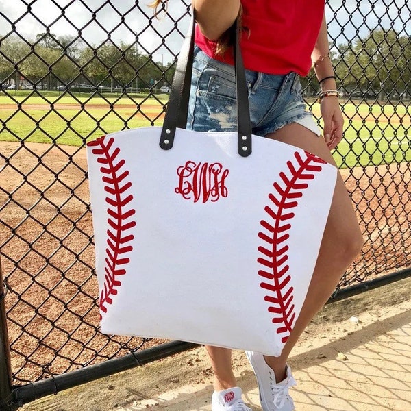 Canvas Baseball Tote - Etsy