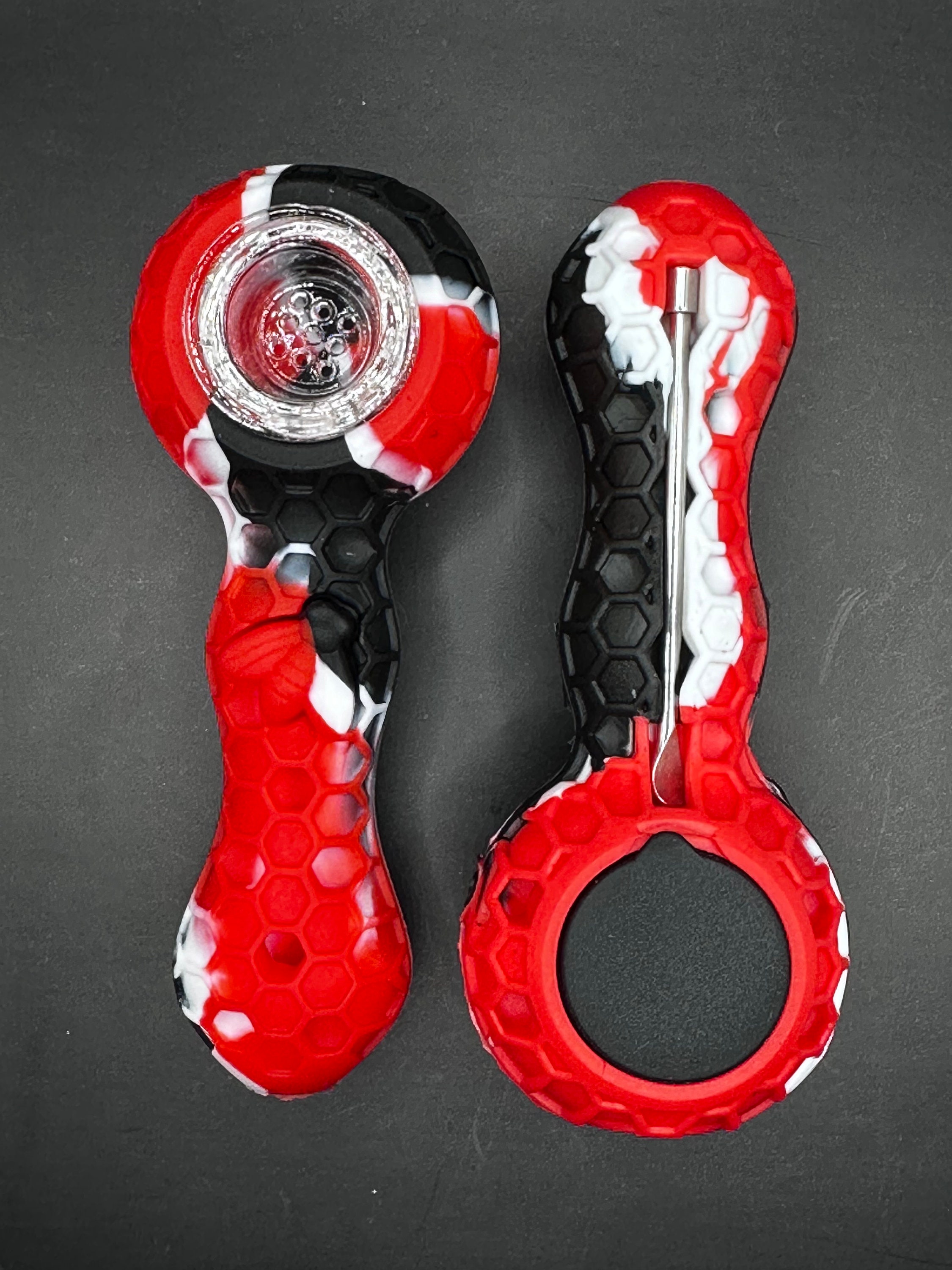 Honeycomb Design Silcone Tobacco Pipe With Glass Insert - Etsy