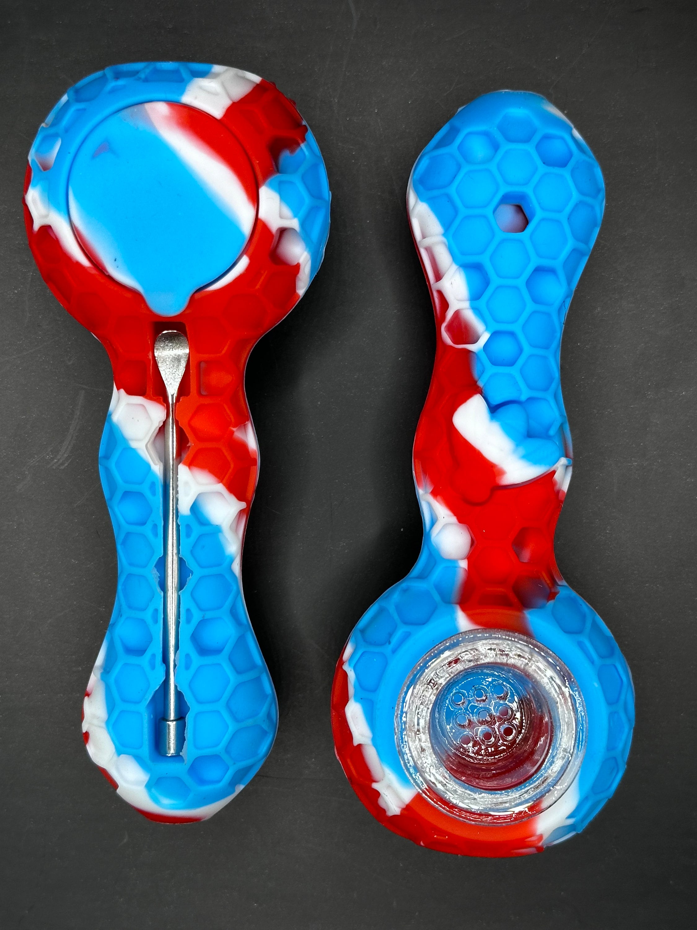 Honeycomb Design Silcone Tobacco Pipe With Glass Insert - Etsy