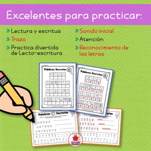 PALABRAS SECRETAS Con El Abecedario / Spanish Alphabet "secret Words ...