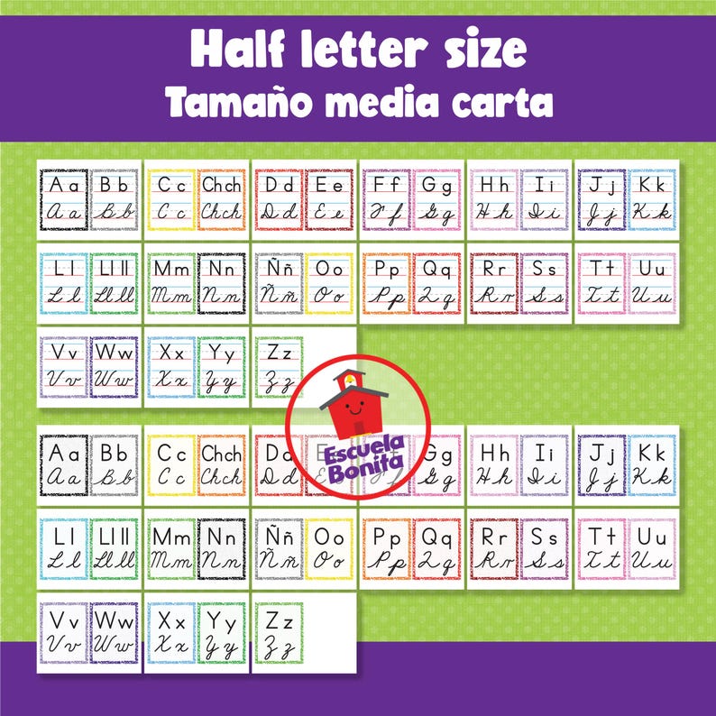 Cursive & Print Alphabet Posters / Posters Del ABC En Letra Cursiva Y ...
