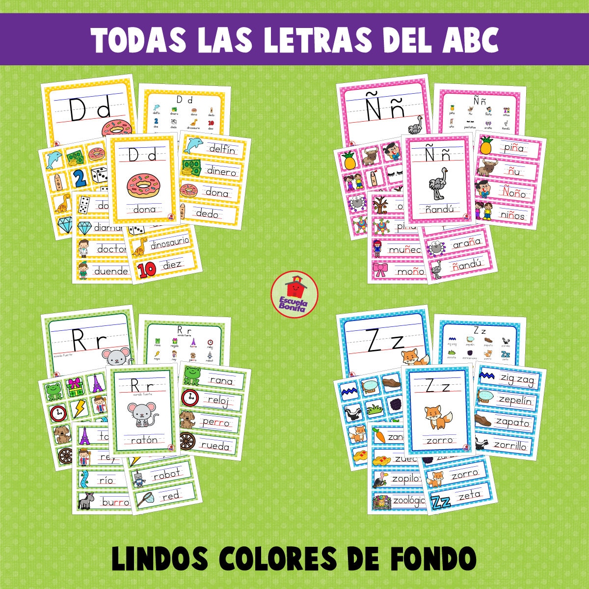 Posters, Carteles Y Tarjetas Del ABECEDARIO En Script / Spanish ...
