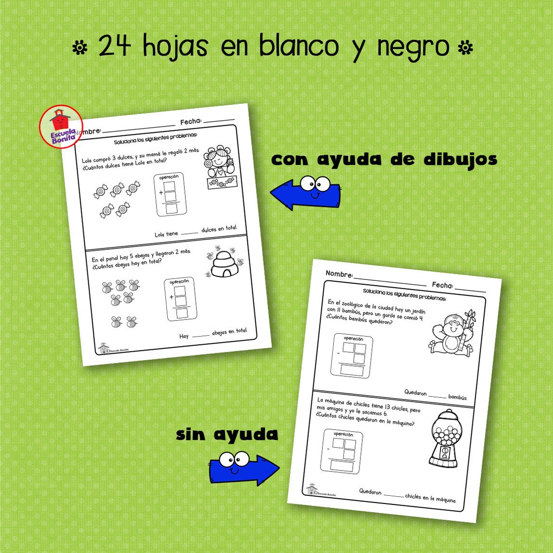 PROBLEMAS De MATEMÁTICAS Para Los Más Pequeños // Math Word Problems in ...