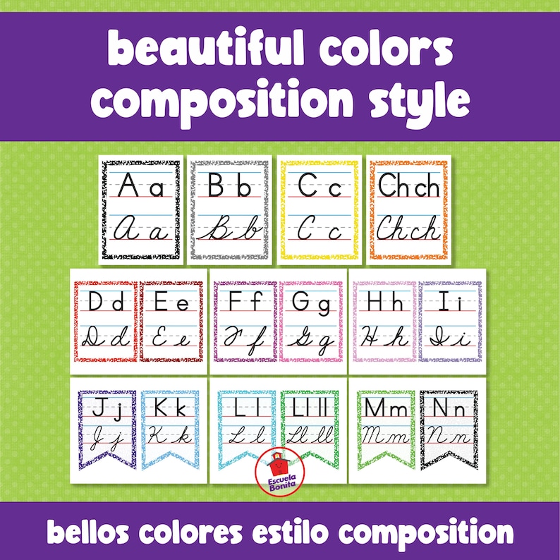 Cursive & Print Alphabet Posters / Posters Del ABC En Letra Cursiva Y ...
